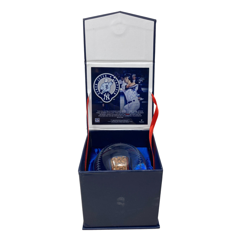 Derek Jeter Yankees Final Season Crystal Ball with Game-Used Dirt (MLB ...