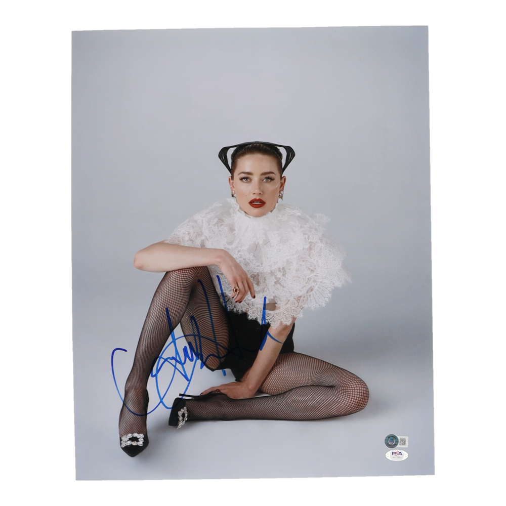 Amber Heard Signed 16x20 Photo (Beckett) | Pristine Auction