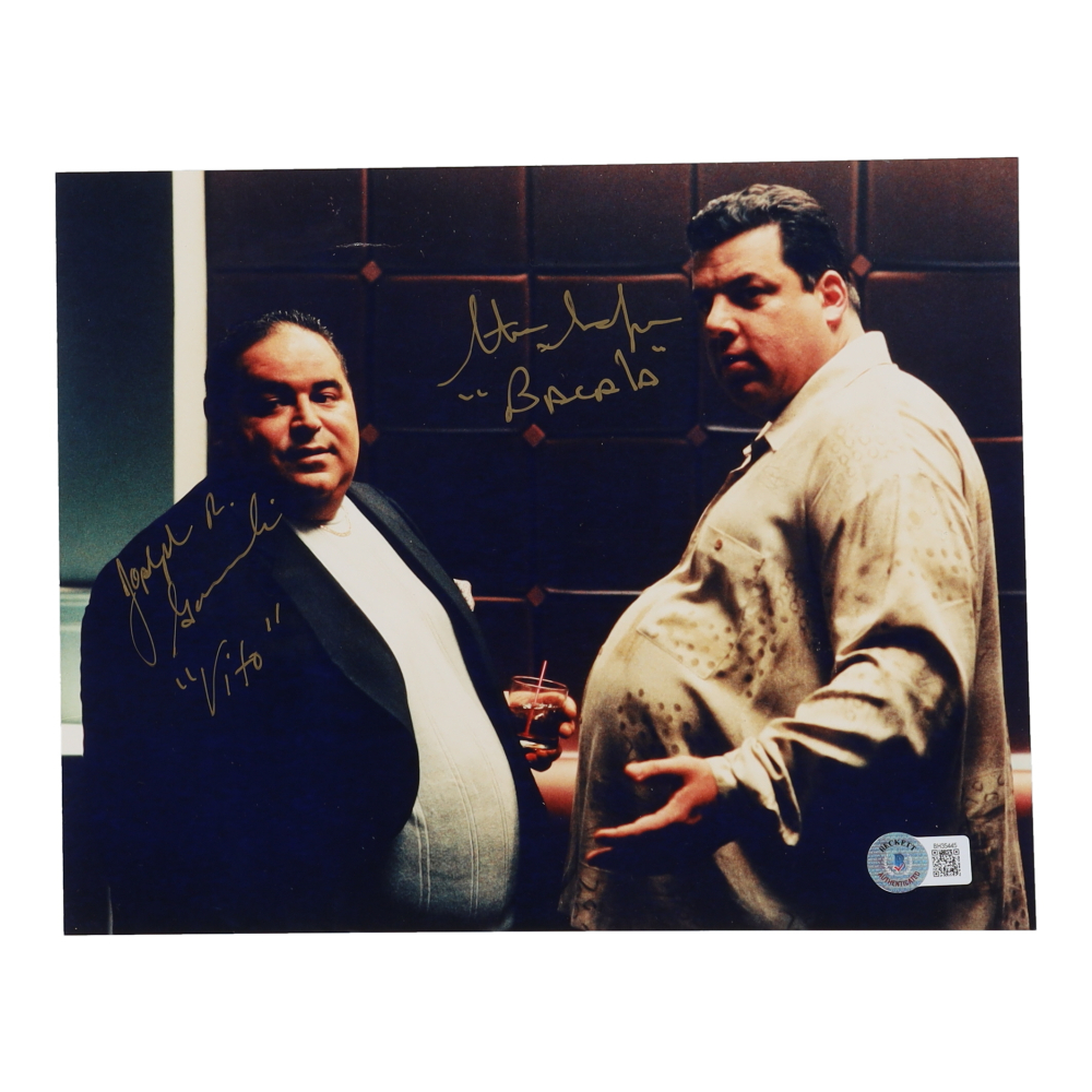 Joseph R. Gannascoli & Steve Schirripa Signed "The Sopranos" 8x10 Photo ...