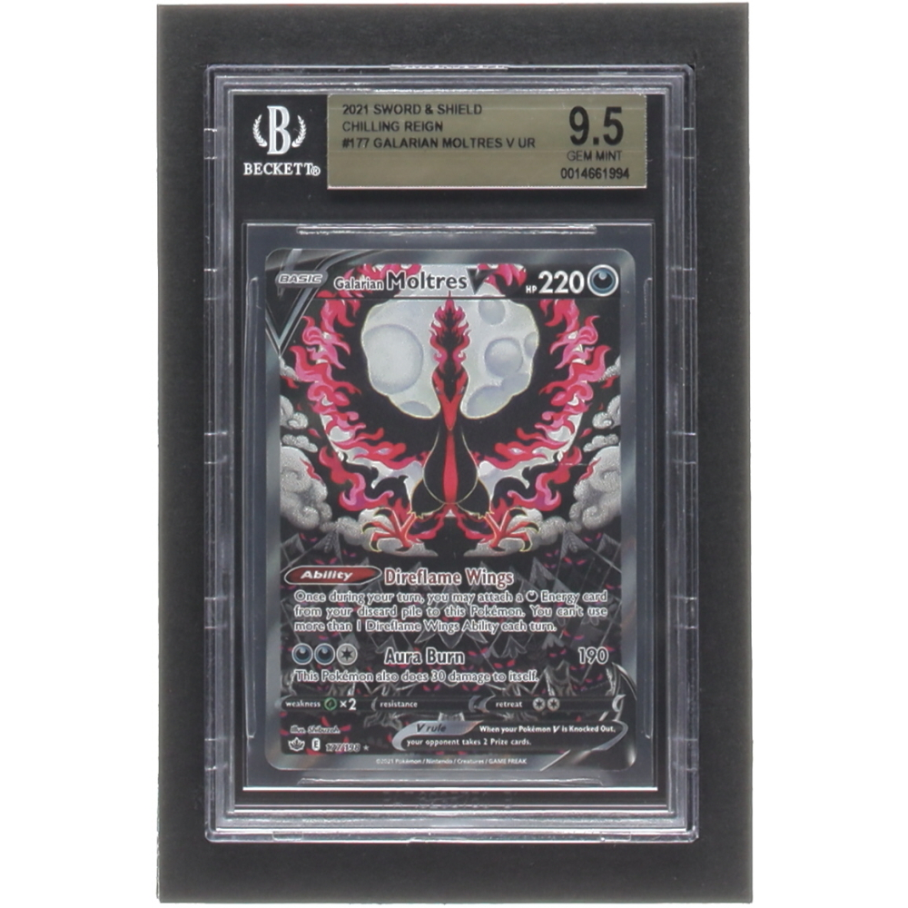 Galarian Moltres V Pokemon 2021 Chilling Reign #177 Alt Art (BGS 9.5) | Pristine Auction