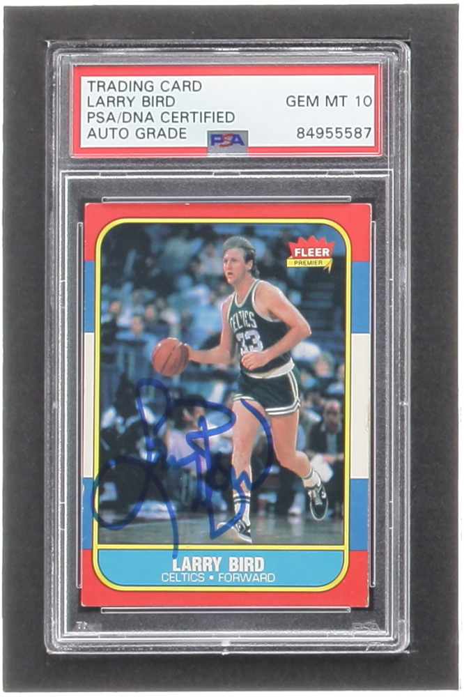 Larry Bird Signed 1986-87 Fleer #9 (PSA | Auto 10) | Pristine Auction