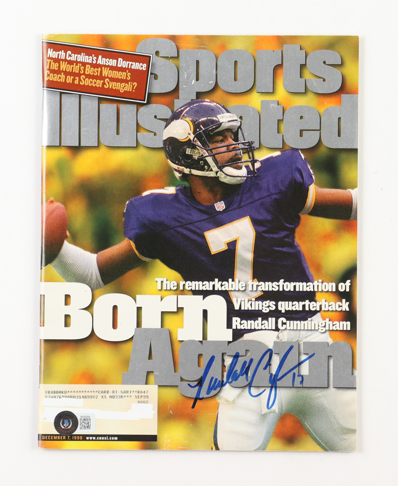 Randall Cunningham Signed Vikings 1998 Sports Illustrated Magazine ...