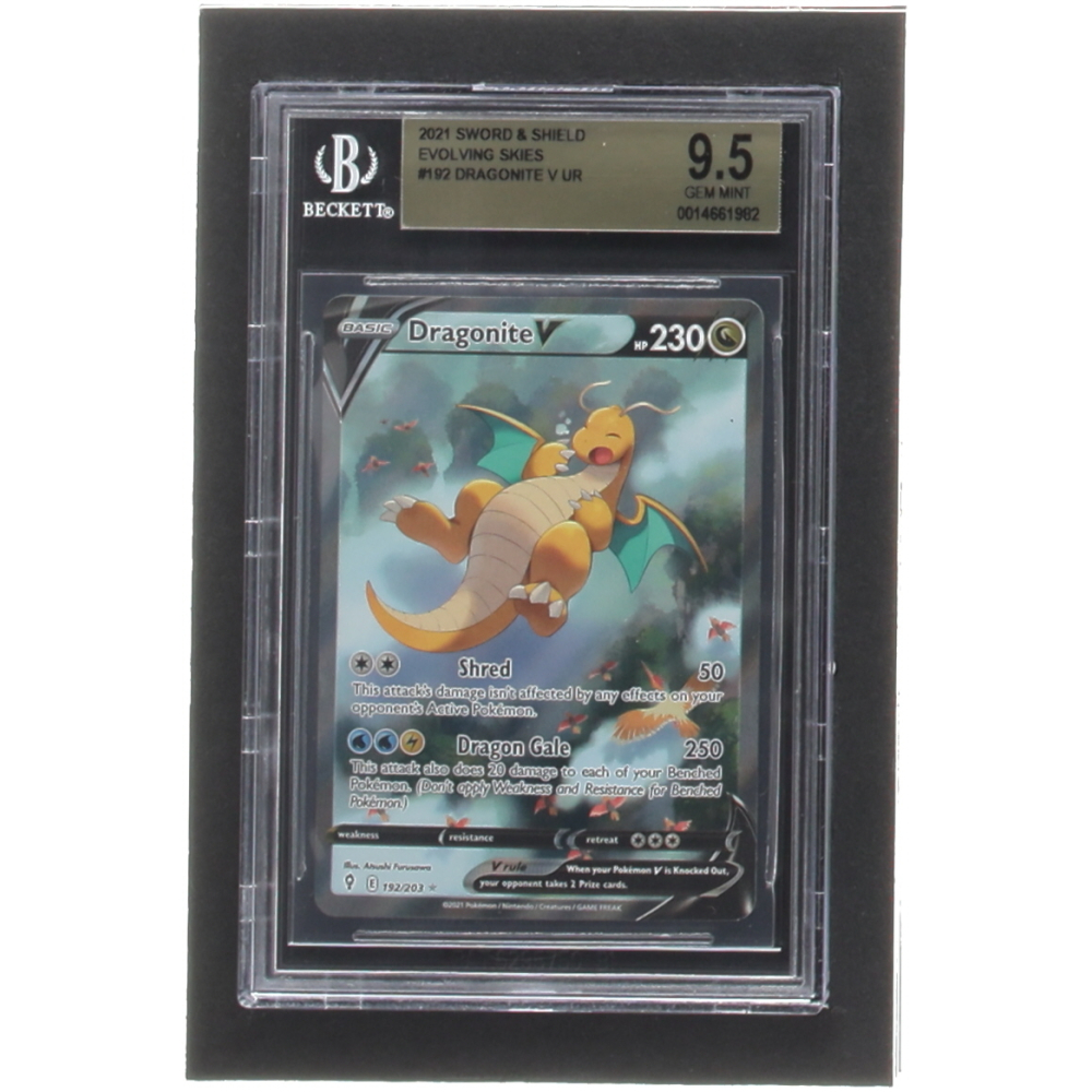 Dragonite V Pokemon 2021 Evolving Skies #192 Alt Full Art Holo (BGS 9.5 ...