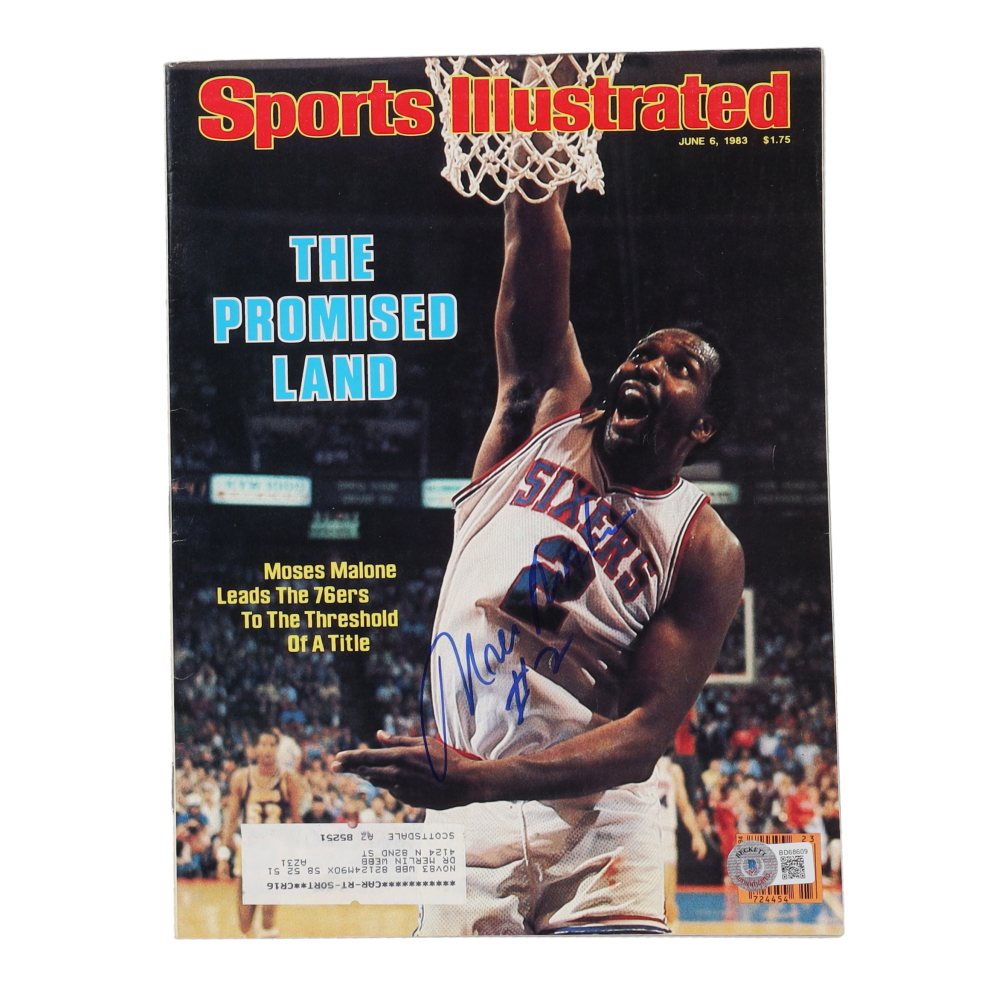 Moses Malone Signed 1983 "Sports Illustrated" Magazine (Beckett) | Pristine Auction
