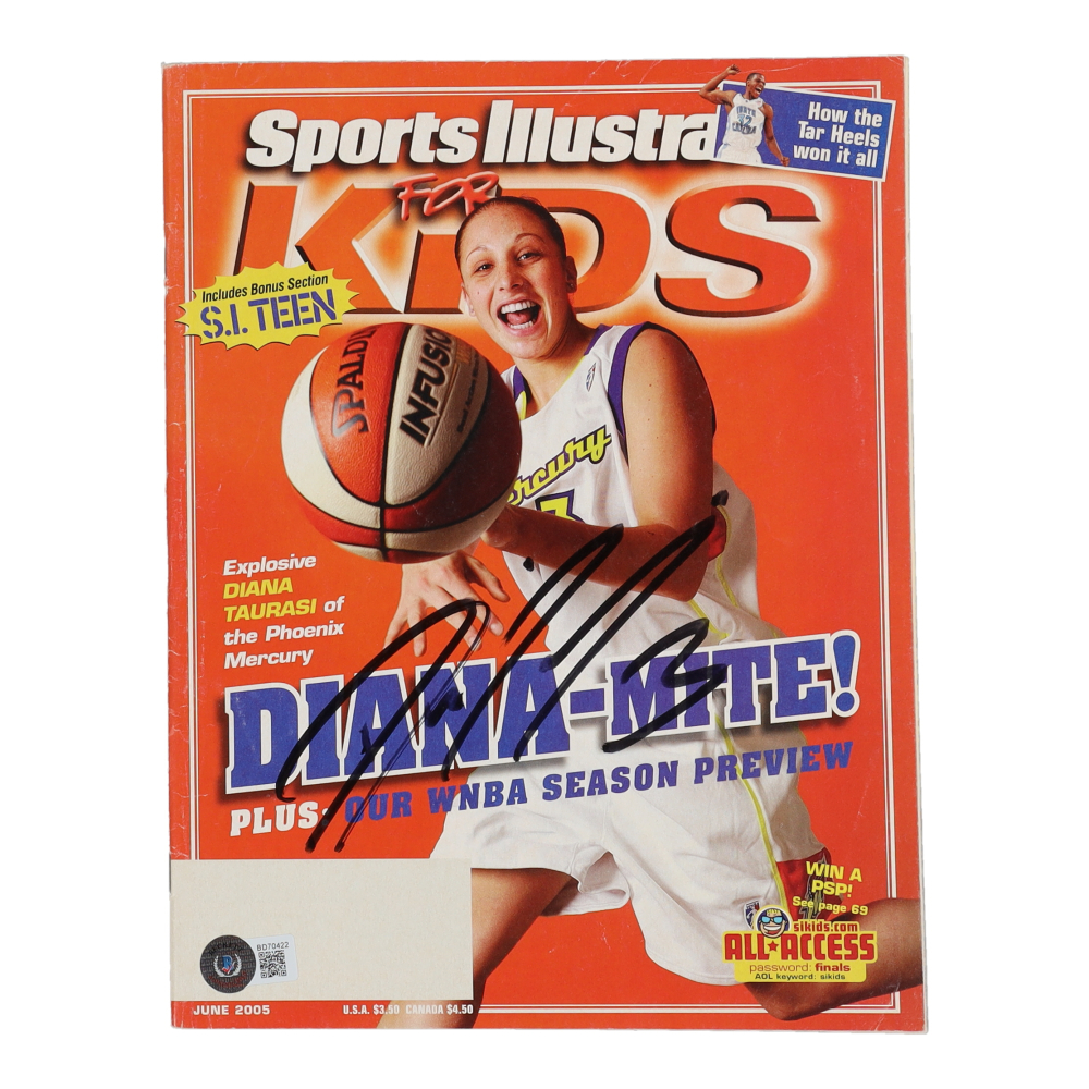 Diana Taurasi Signed 2005 Sports Illustrated For Kids Magazine (Beckett) | Pristine Auction