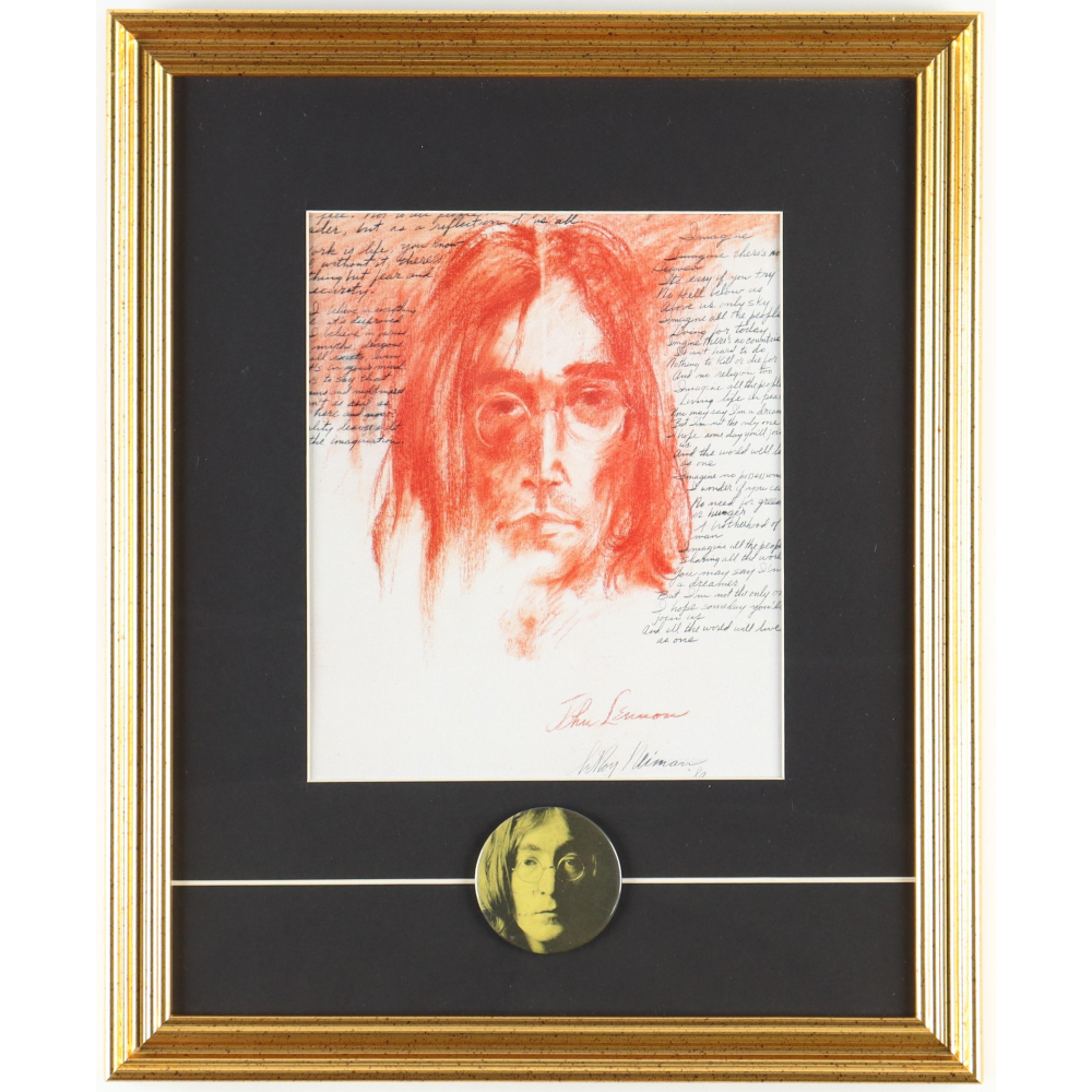 LeRoy Neiman "John Lennon - Imagine" with Vintage John Lennon Imagine ...