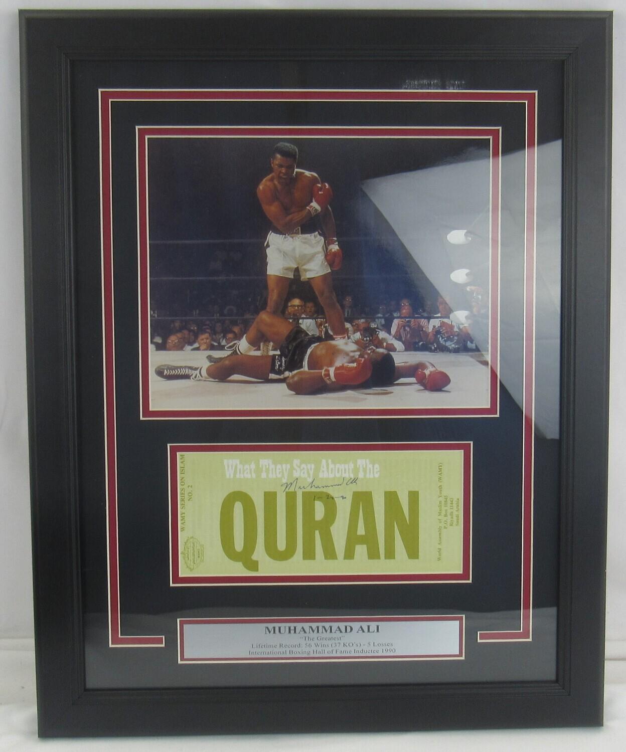 Muhammad Ali Signed 16x17 Custom Framed Photo Display with Islam ...