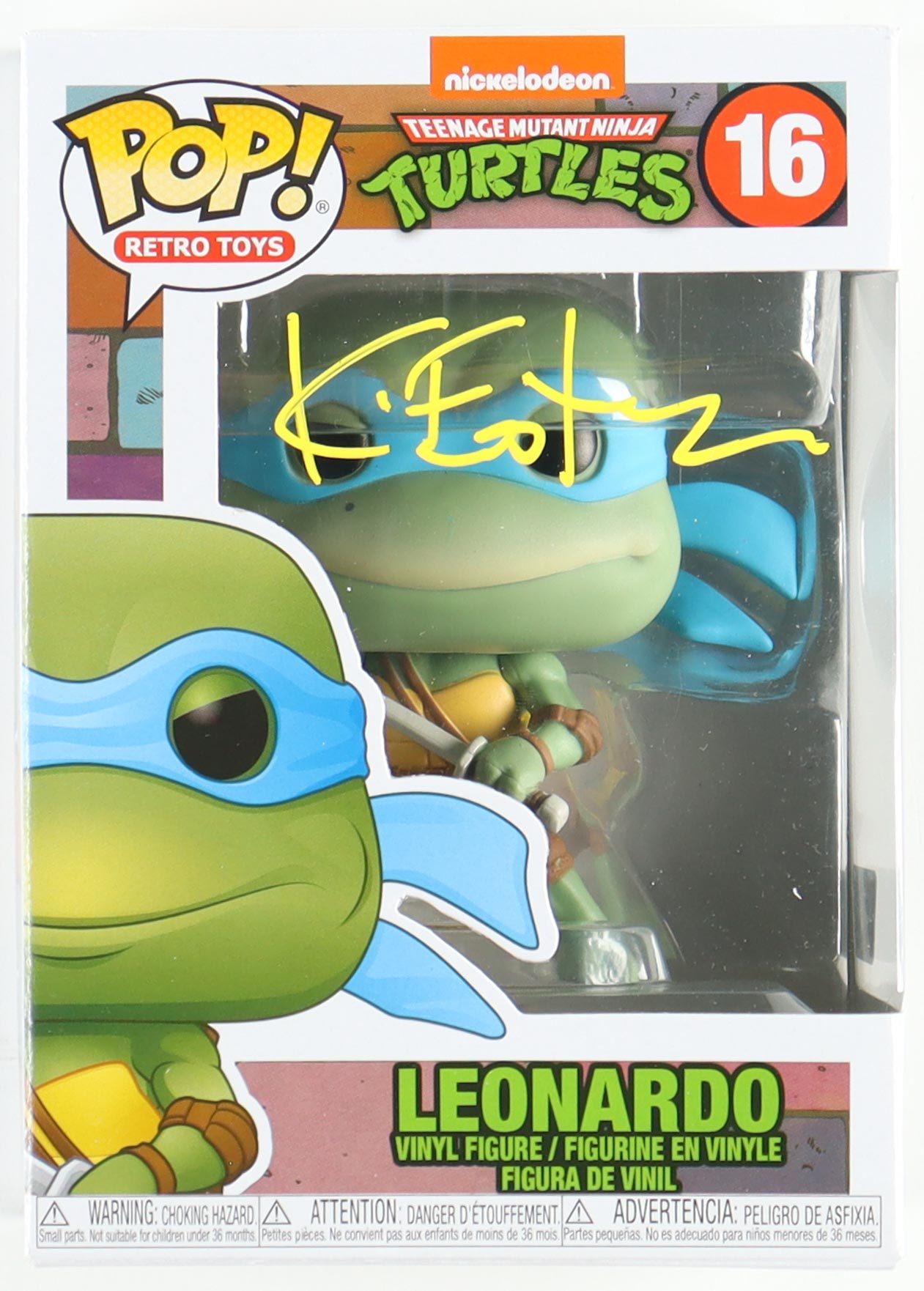 Kevin Eastman Signed "Teenage Mutant Ninja Turtles" #16 Leonardo Funko Pop! Vinyl Figure (PA ...