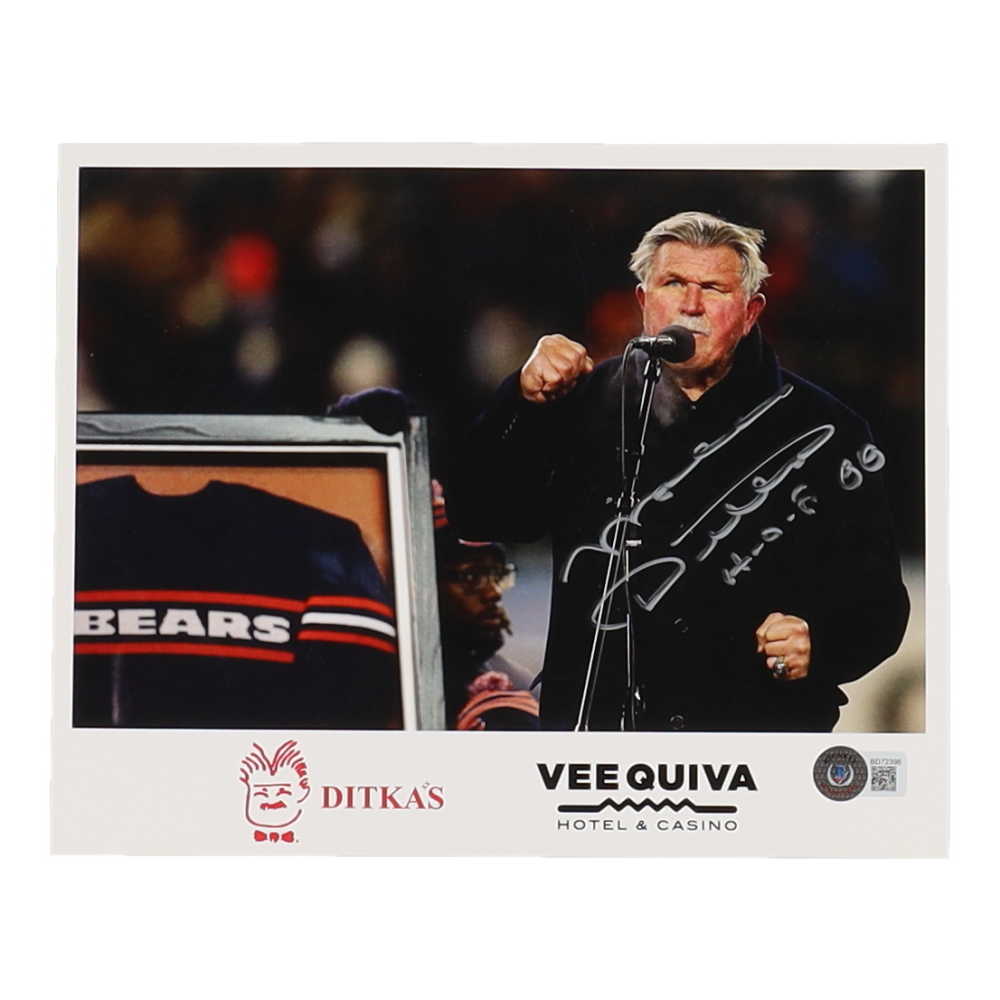 Mike Ditka Signed Bears 8x10 Photo Inscribed "H.O.F. 88" (Beckett ...