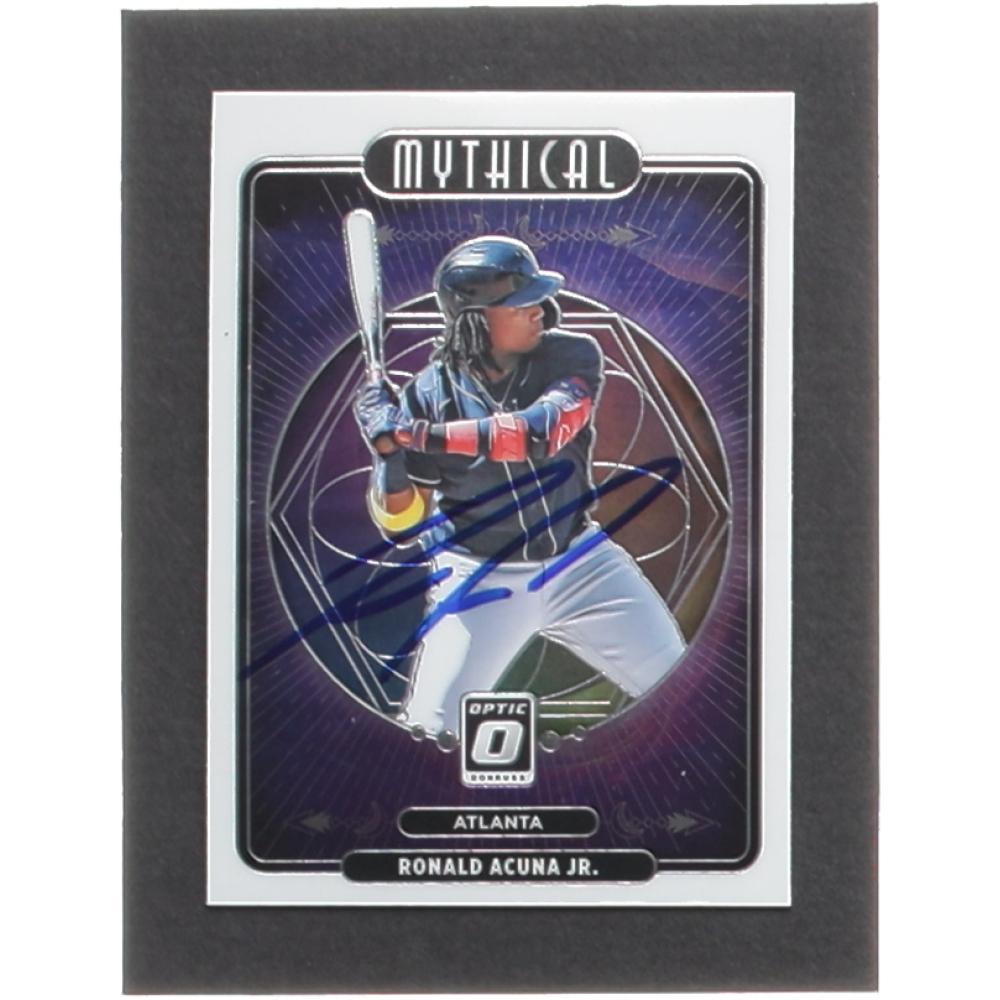 Ronald Acuna Jr. Signed 2021 Donruss Optic Mythical #21 (Acuna ...