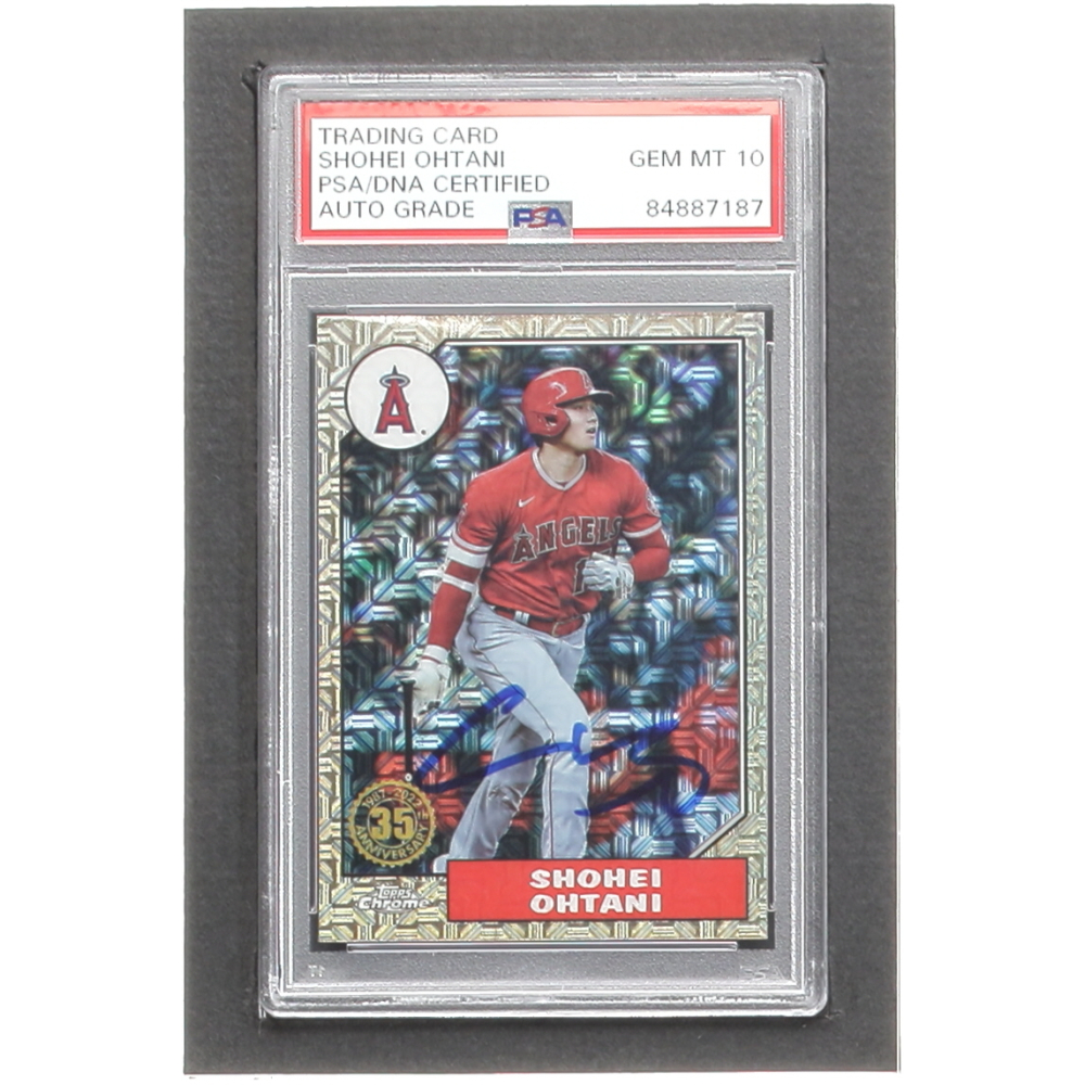 Shohei Ohtani Signed 2022 Topps Update '87 Topps Silver Pack Chrome # ...