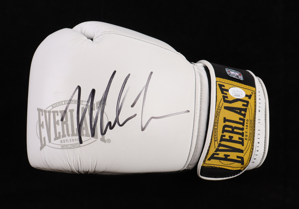 Mike Tyson Signed Everlast White Boxing Glove with Display Case (JSA ...