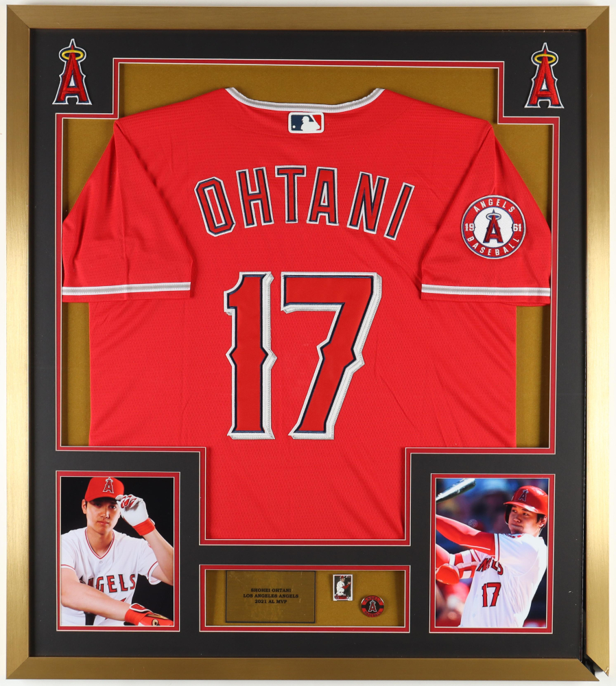 Shohei Ohtani Angels Custom Framed Jersey Display with LE Topps Trading ...