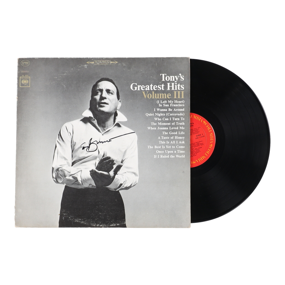 Tony Bennett Signed "Tony's Greatest Hits: Volume III" Vinyl Record ...