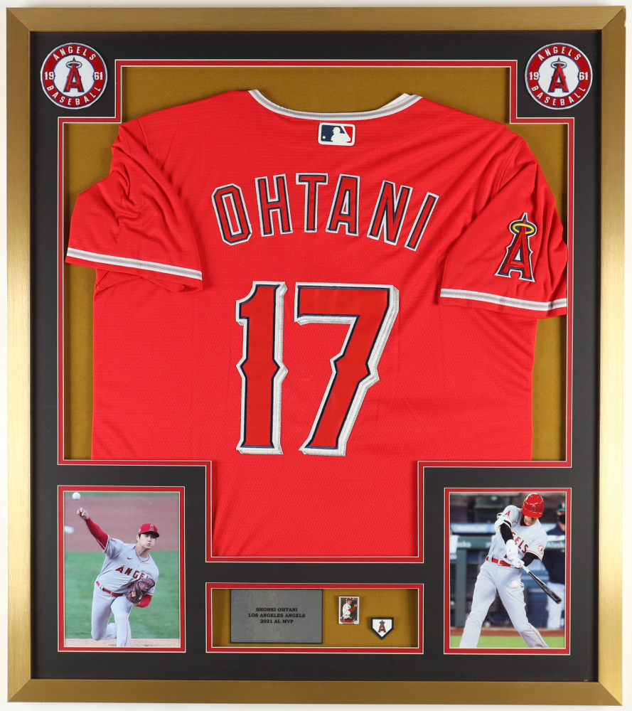 Shohei Ohtani Angels Custom Framed Jersey Display with LE Topps Trading ...