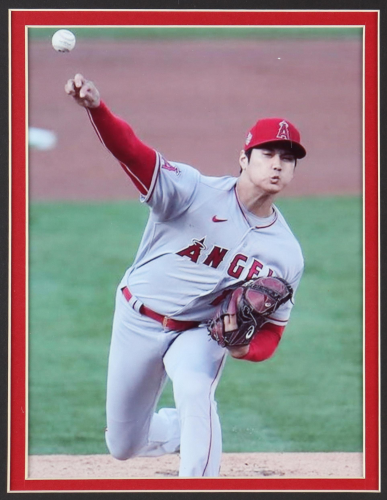 Shohei Ohtani Angels Custom Framed Jersey Display with LE Topps Trading ...