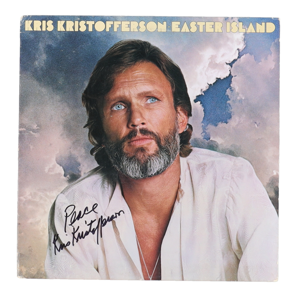 Kris Kristofferson Signed "Easter Island" Vinyl Record Album Cover ...