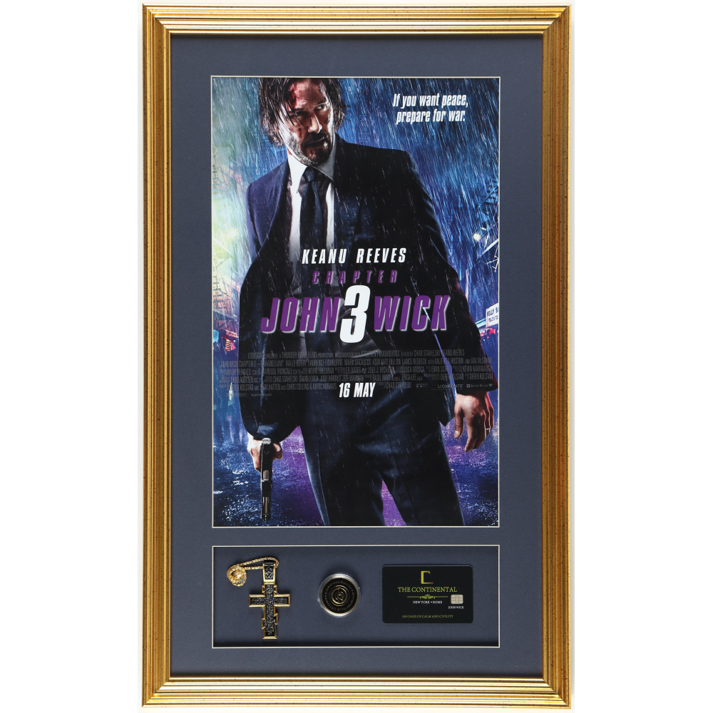 "John Wick Chapter 3" Custom Framed Movie Poster Display with Replica ...