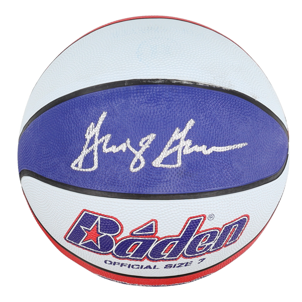 George Gervin Signed NBA Basketball Inscribed "Iceman" (Schwartz ...