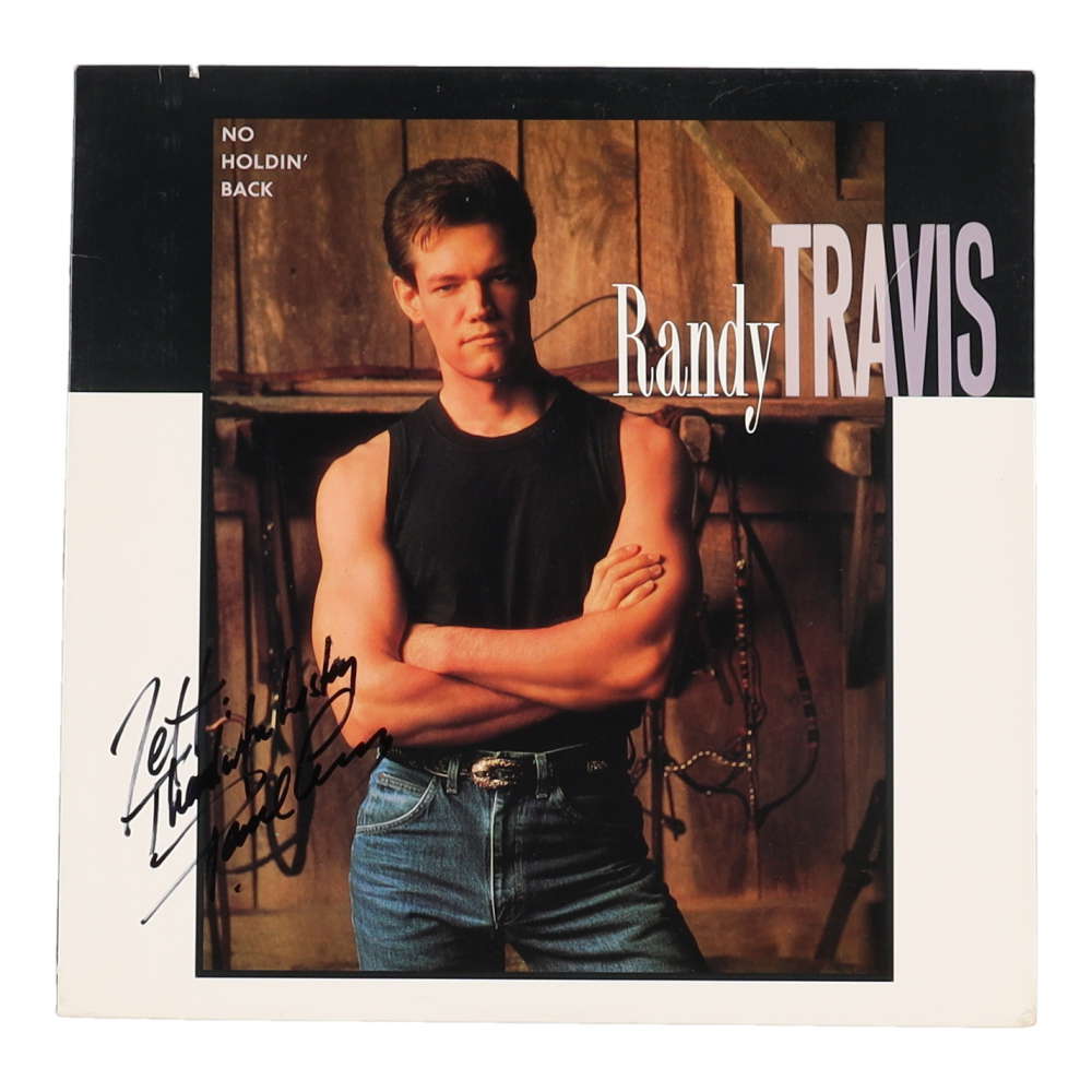 Randy Travis Signed "No Holdin' Back" Vinyl Record Album Cover (Beckett ...