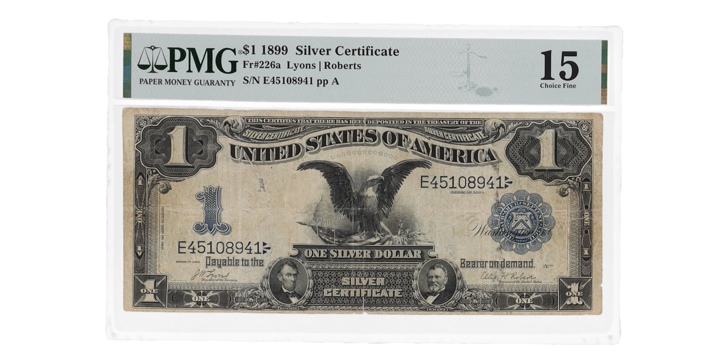1899 U.S. $1 "Black Eagle" Silver Certificate (PMG CF15) | Pristine Auction