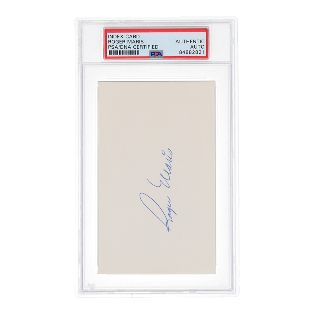 Roger Maris Signed Index Card (PSA) | Pristine Auction