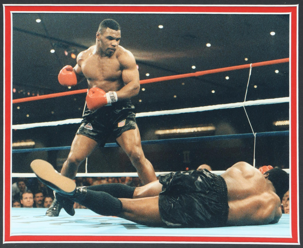 Mike Tyson Signed Custom Framed Boxing Trunks Display (Tyson & JSA ...