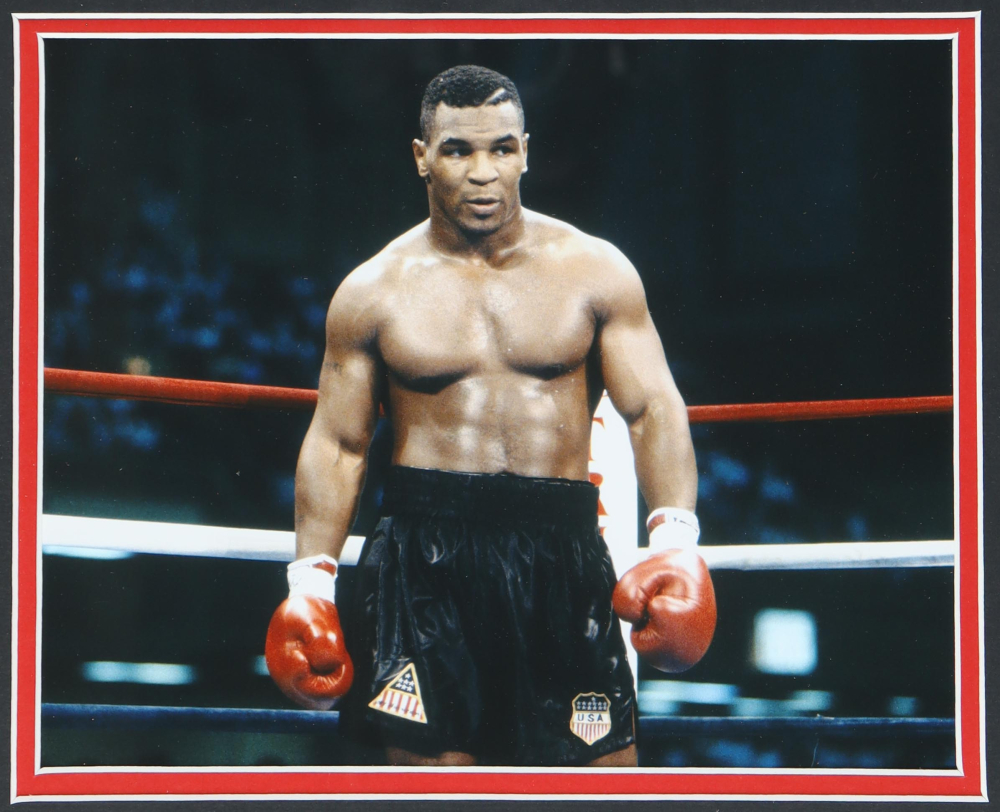 Mike Tyson Signed Custom Framed Boxing Trunks Display (Tyson & JSA ...