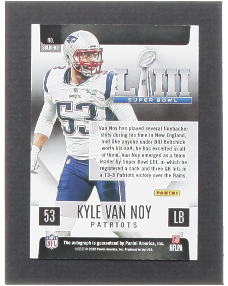 Kyle Van Noy 2022 Panini Super Bowl Signatures #2 | Pristine Auction