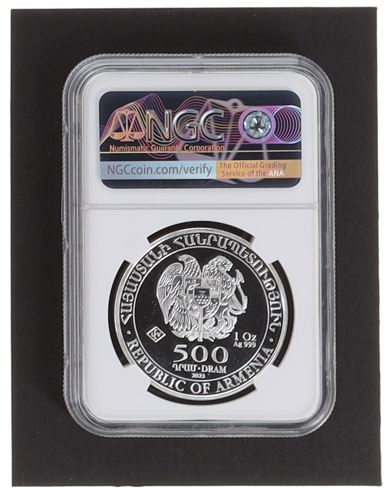 2023-LEV Republic of Armenia 500 Dram - Noah's Ark Silver Coin (NGC ...