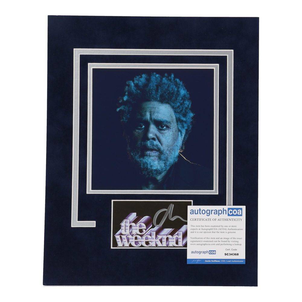 The Weeknd Signed 11x14 Custom Matted Cut Display (ACOA) | Pristine Auction