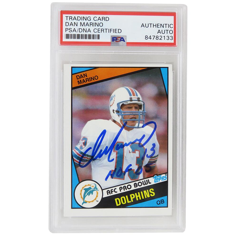 Dan Marino Signed 1984 Topps #123 PB RC Inscribed "HOF 05" (PSA ...