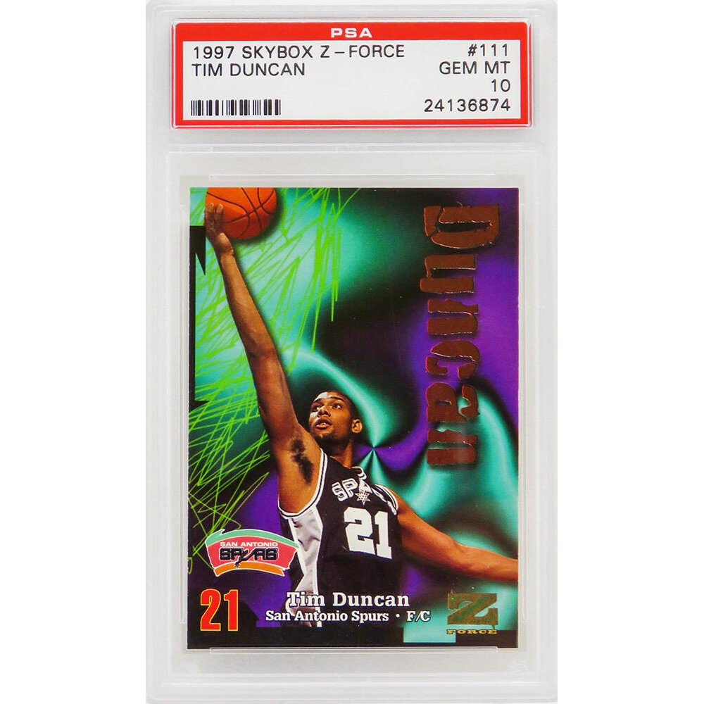 Tim Duncan 1997-98 Z-Force #111 RC (PSA 10) | Pristine Auction