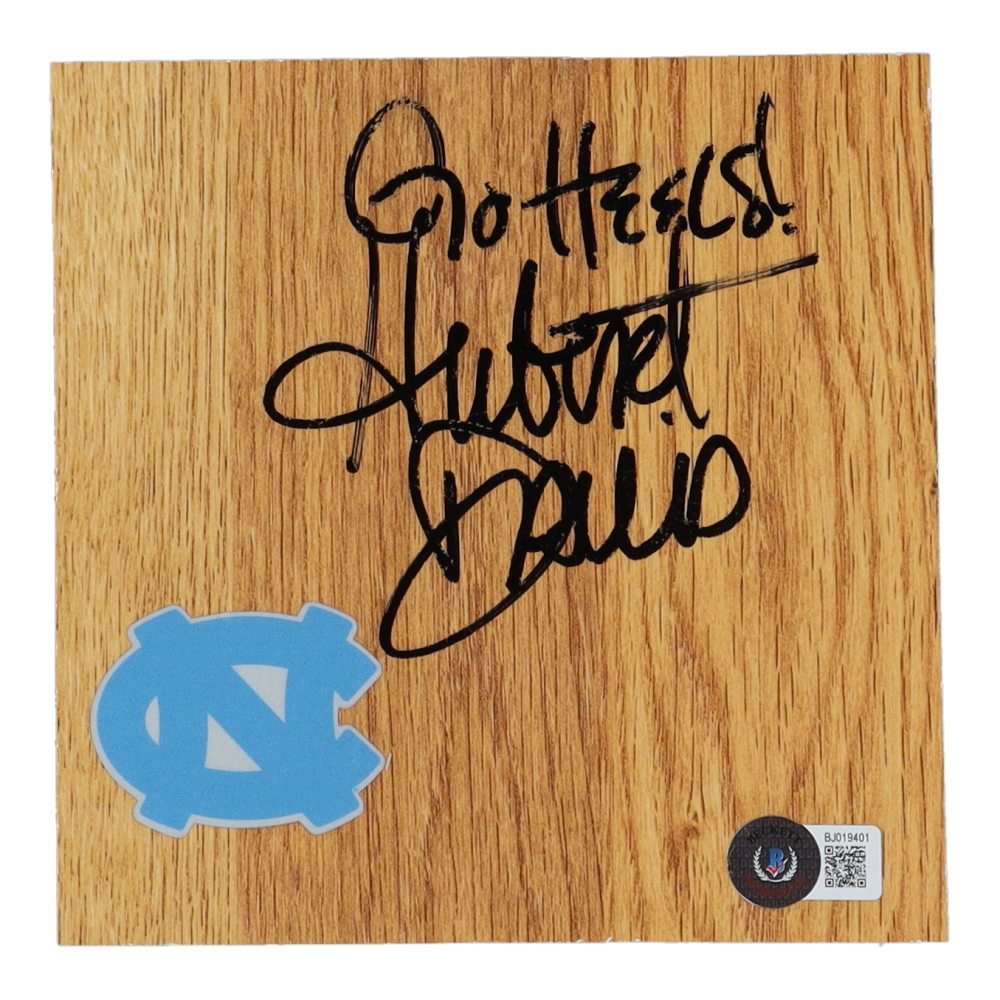 Hubert Davis Signed North Carolina Tar Heels Logo 6x6 Floor Piece ...