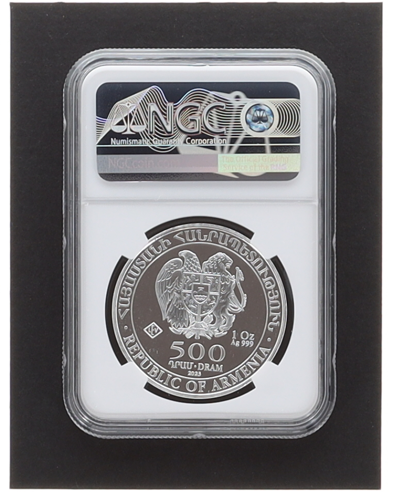 2023-LEV Republic of Armenia 500 Dram - Noah's Ark Silver Coin (NGC ...