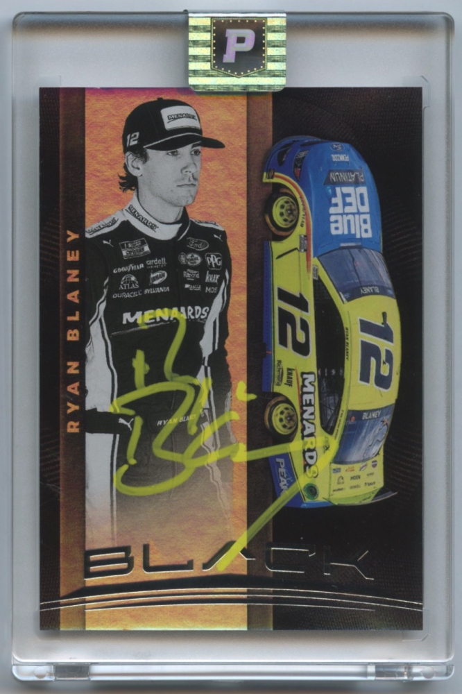 Ryan Blaney Signed 2021 Panini Chronicles Black #8 (PA Encapsulated ...