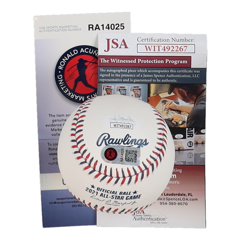 Ronald Acuna Jr. Signed 2021 All-Star Game Baseball Inscribed "ATL ...