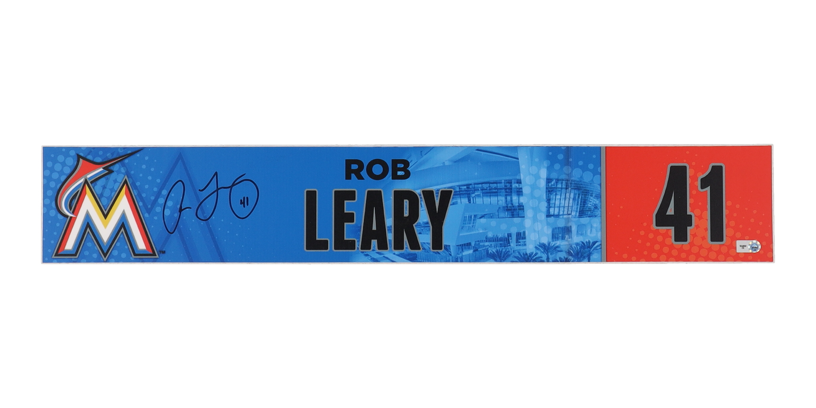 Rob Leary Signed Marlins Player Placard (MLB) | Pristine Auction