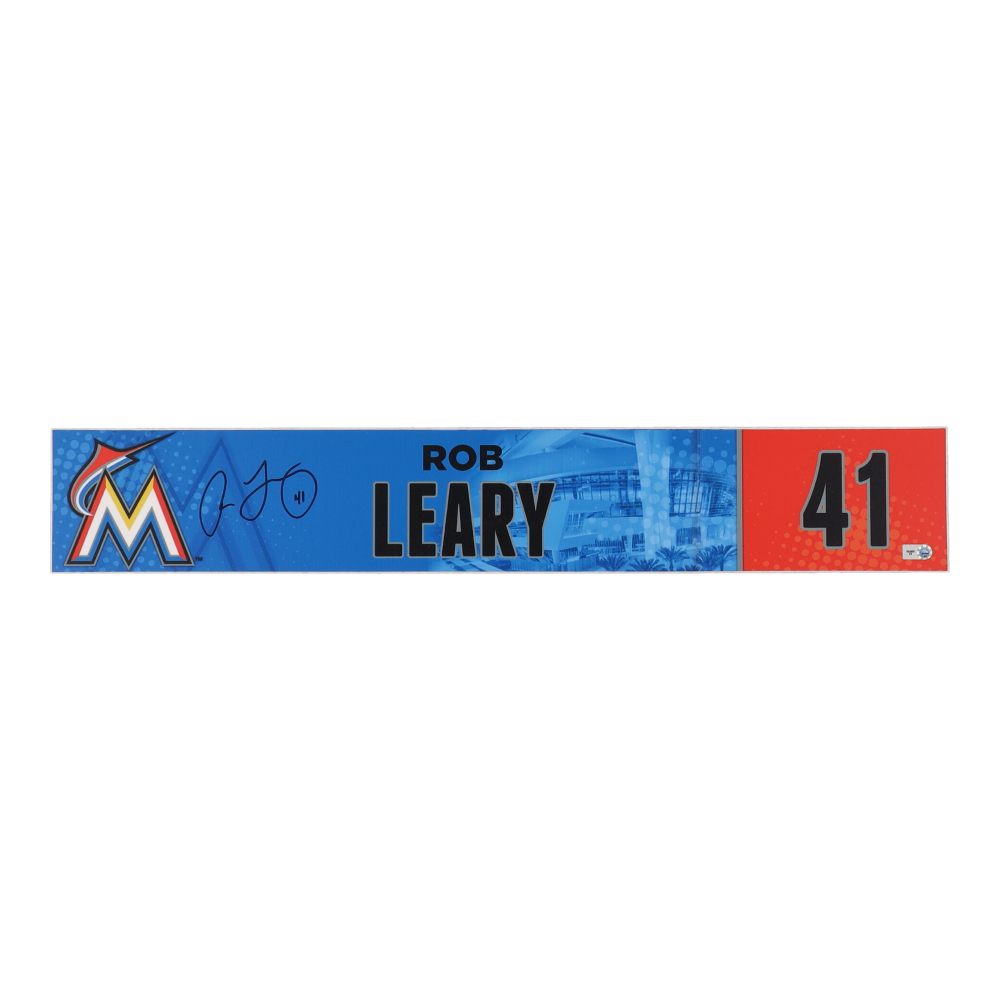 Rob Leary Signed Marlins Player Placard (MLB) | Pristine Auction