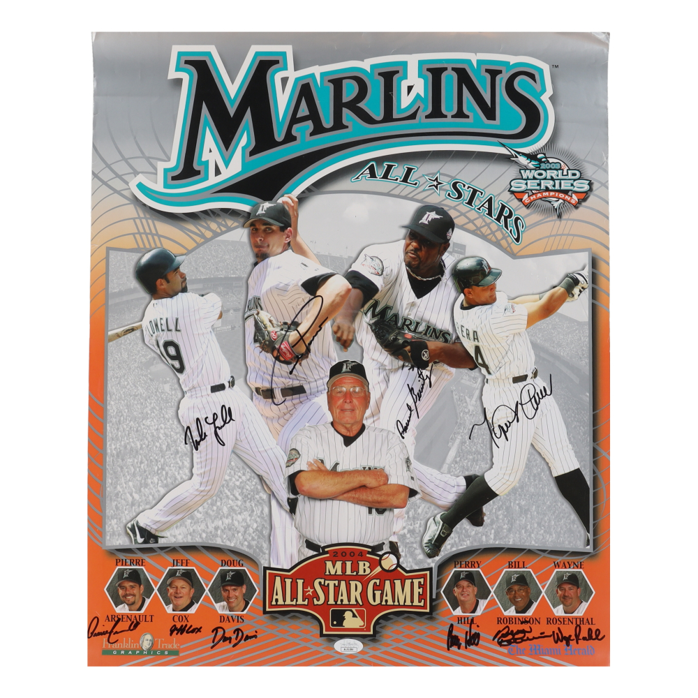 2004 MLB All-Star Game Poster Signed by (10) with Miguel Cabrera, Mike ...