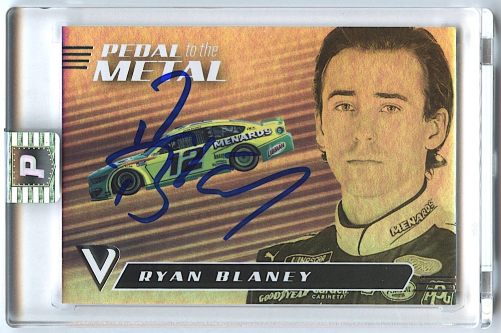 Ryan Blaney Signed 2021 Panini Chronicles Victory Pedal to the Metal #9 ...