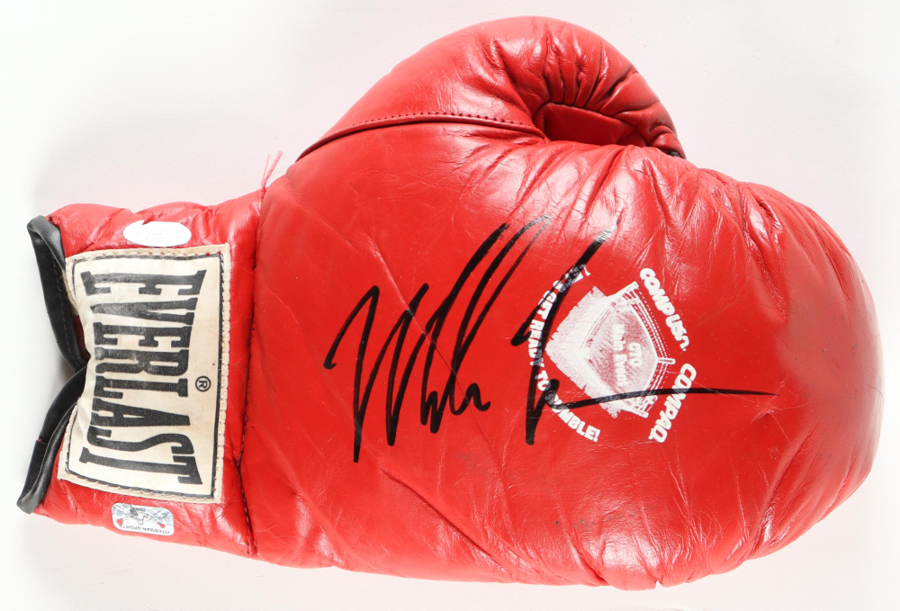 Mike Tyson Signed Everlast Vintage Compaq Fight Sponsorship Special ...