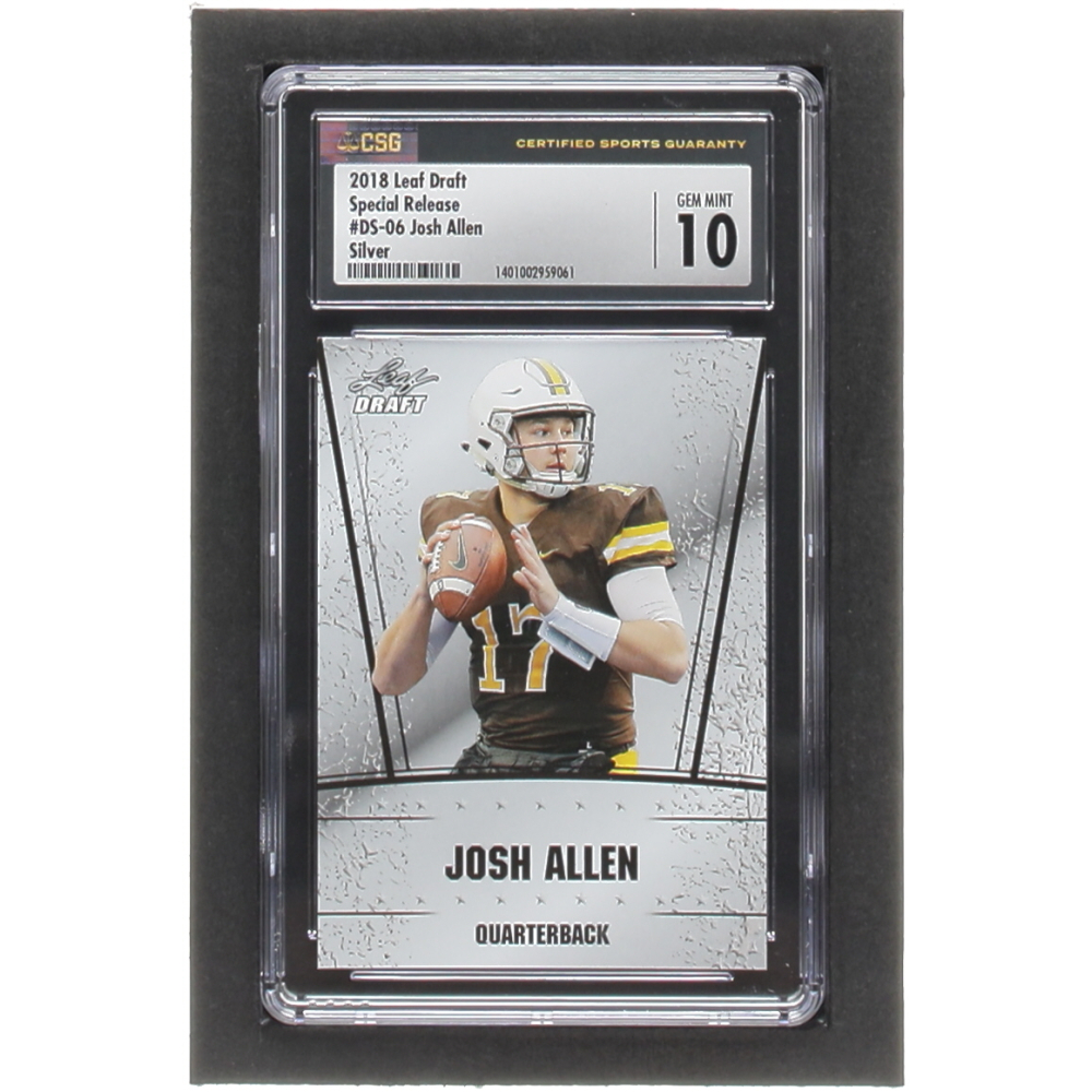 Josh Allen 2018 Leaf Special Release Draft Silver #DS06 RC (CSG 10 ...