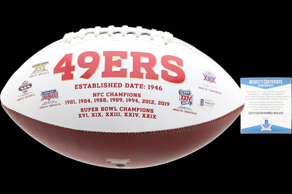 Patrick Willis Signed 49ers Logo Football (Beckett) | Pristine Auction