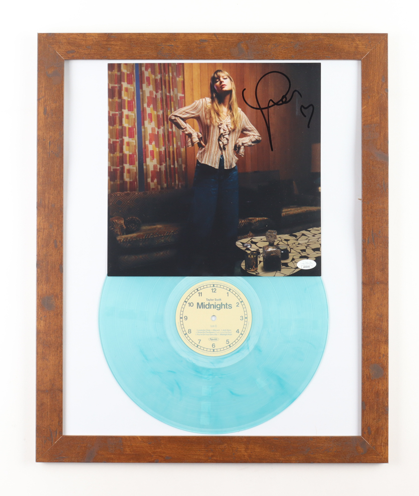 Taylor Swift Signed "Midnights" Custom Framed Vinyl Record Album ...
