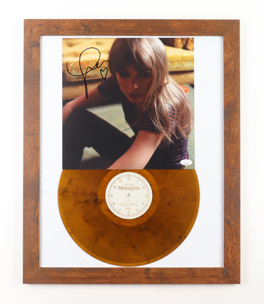 Taylor Swift Signed "Midnights" Custom Framed Vinyl Record Album ...