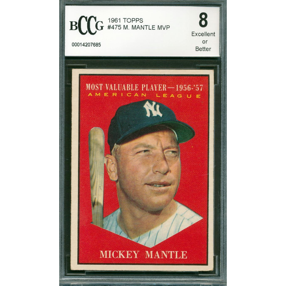 Mickey Mantle 1961 Topps #475 MVP (BCCG 8) | Pristine Auction