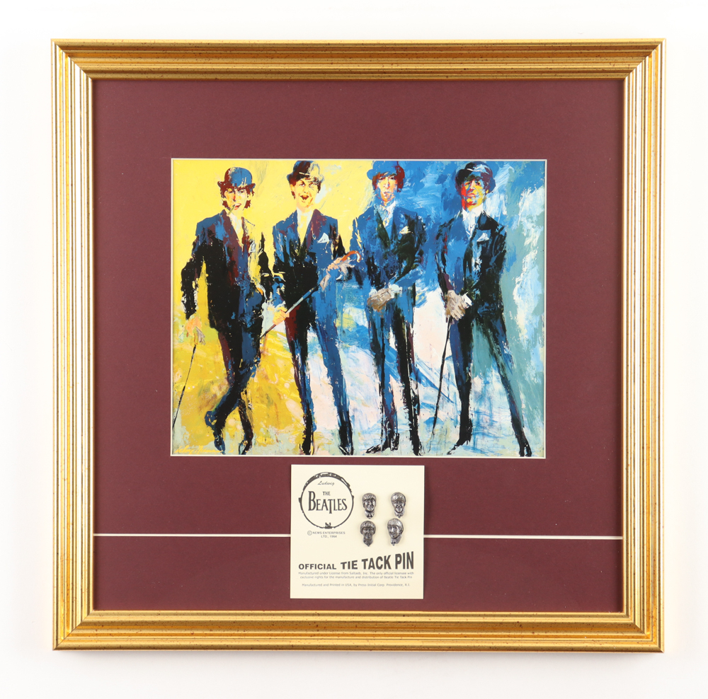 "The Beatles" Custom Framed Leroy Neiman Art Print with Vintage 1964 ...