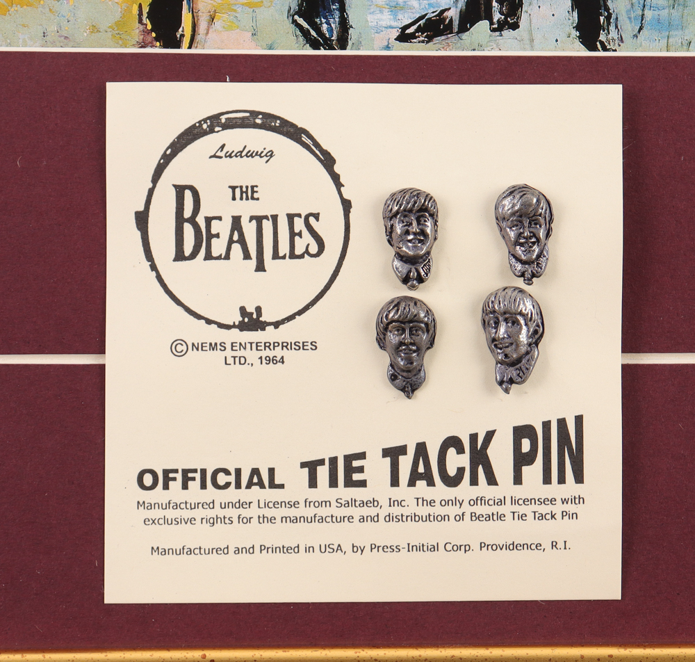 "The Beatles" Custom Framed Leroy Neiman Art Print with Vintage 1964 ...