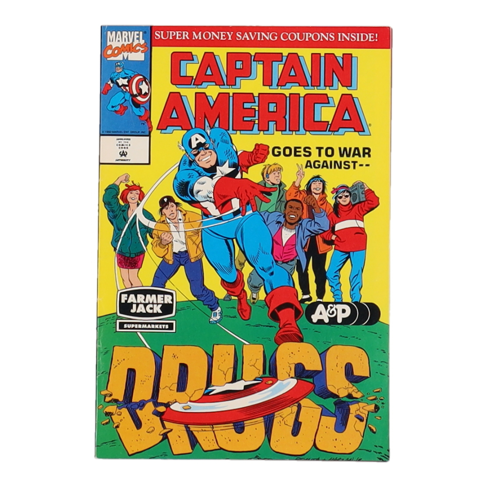 1992 "Captain America: Goes to War Against Drugs" Issue #NNG Marvel ...